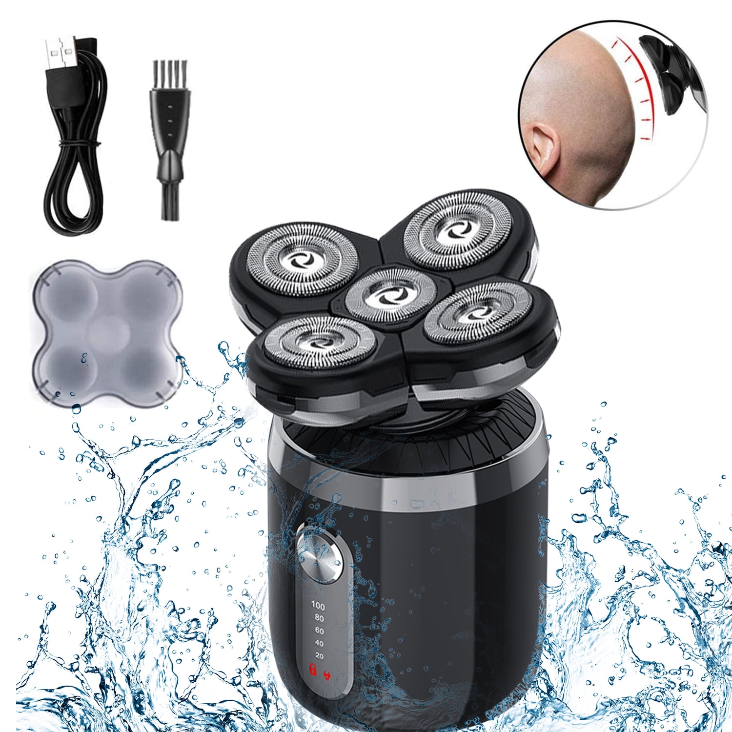 Men's Electric Razor & Grooming Kit, Handheld Machine Face Trimmer with ...