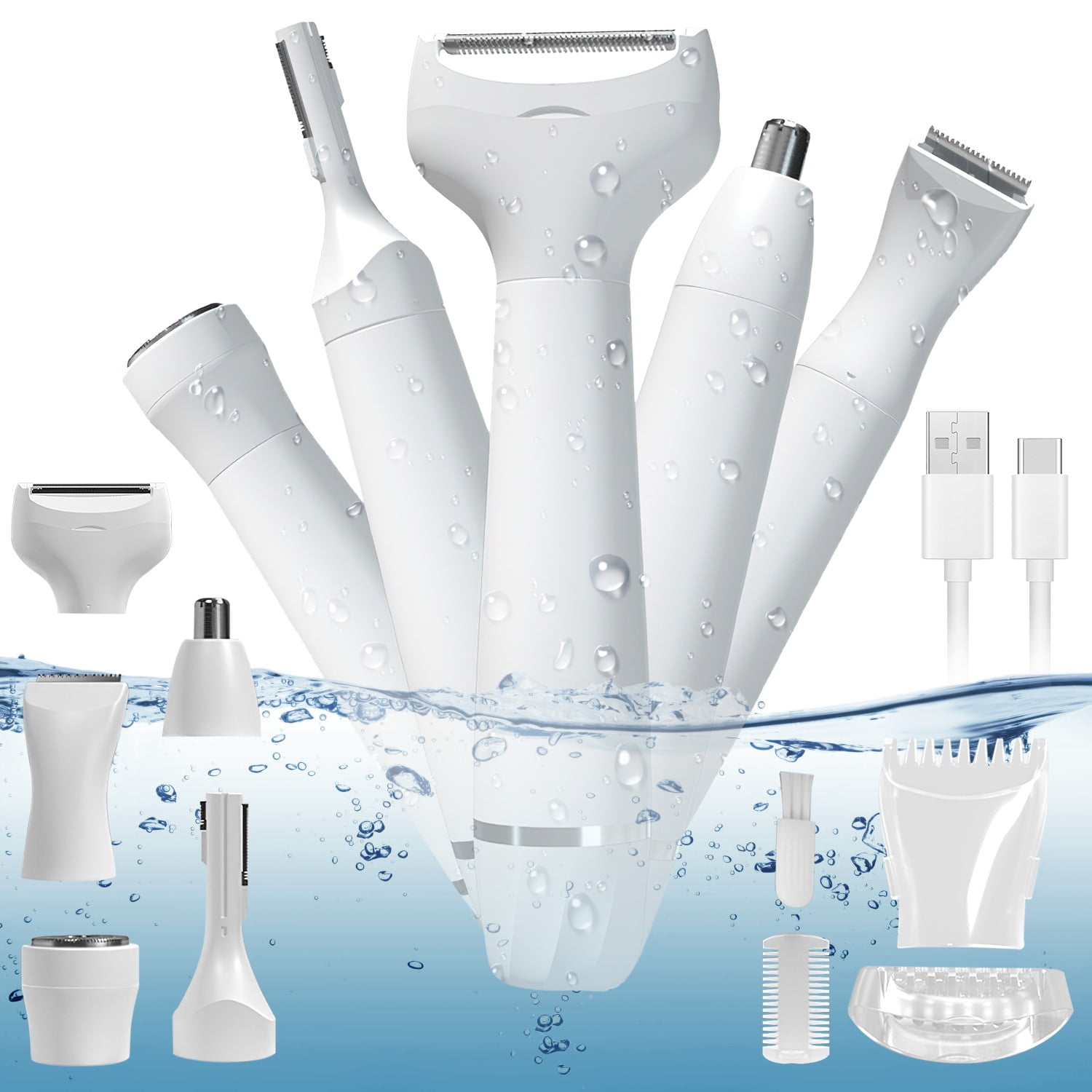 Electric Razors for Women,5 in 1 Womens Shaver Set Removal for Body ...