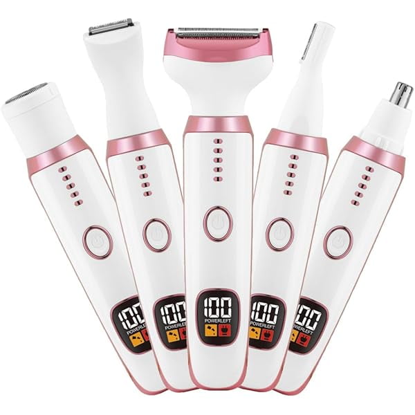 Electric Razors for Women, Bikini Trimmer for Women 5 in 1 Body Shaver ...