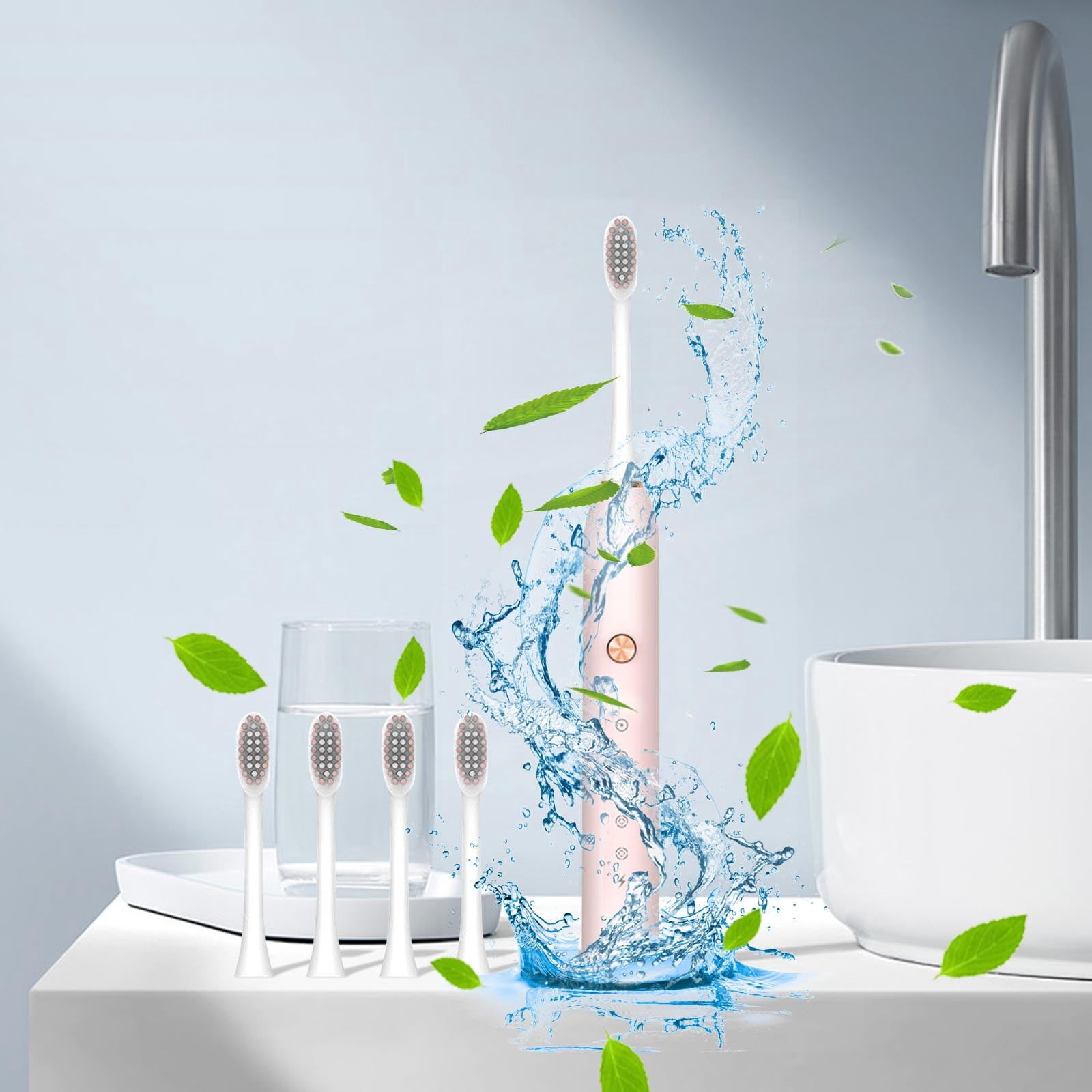 Electric Rechargeable Auto-Brushing Soft Bristle Toothbrush, Couples ...
