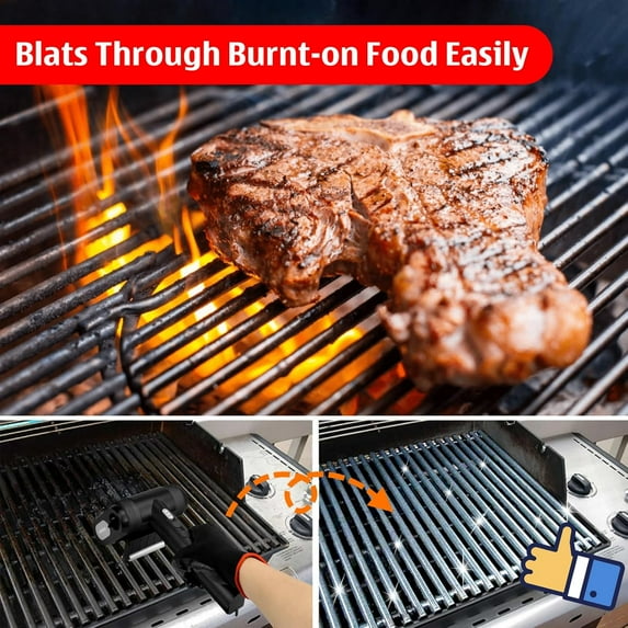 Electric Rechargeable Grill Brush, Grill Cleaner for Outdoor Grill with ...