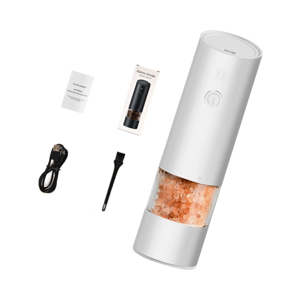 Electric Rechargeable Peppers Grinder Adjustable Coarseness Spices Mill ...
