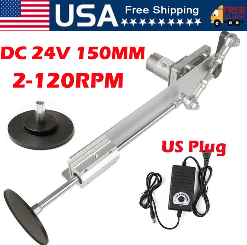 Electric Reciprocating Linear Actuator Motor 24V 120rpm 6 inch Stroke ...