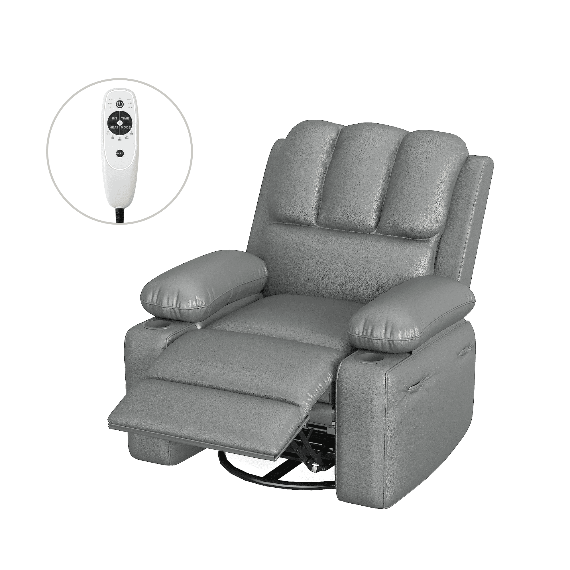 Electric Recliner Chair for Living Room, 360° Swivel Electric Massage ...