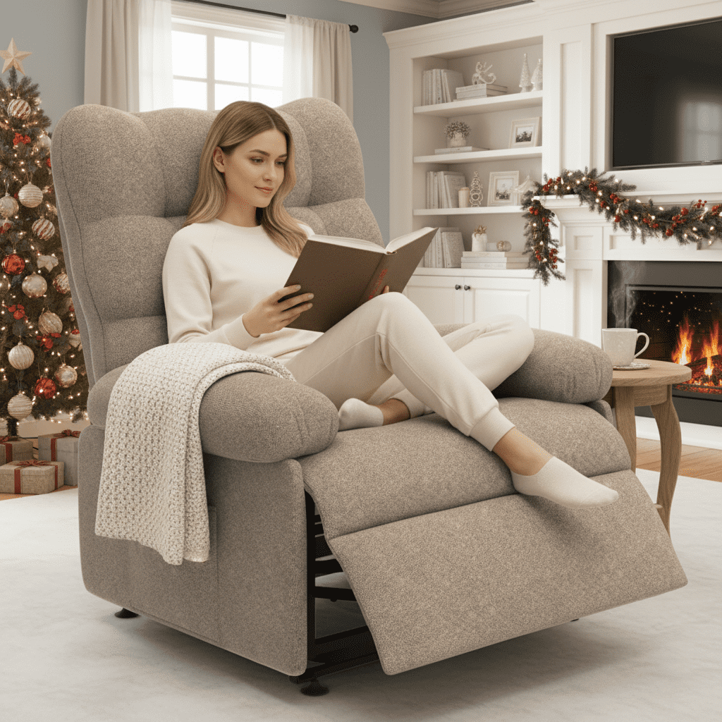 Electric Recliner Chair with Remote Control, Modern Ergonomic Lounge ...