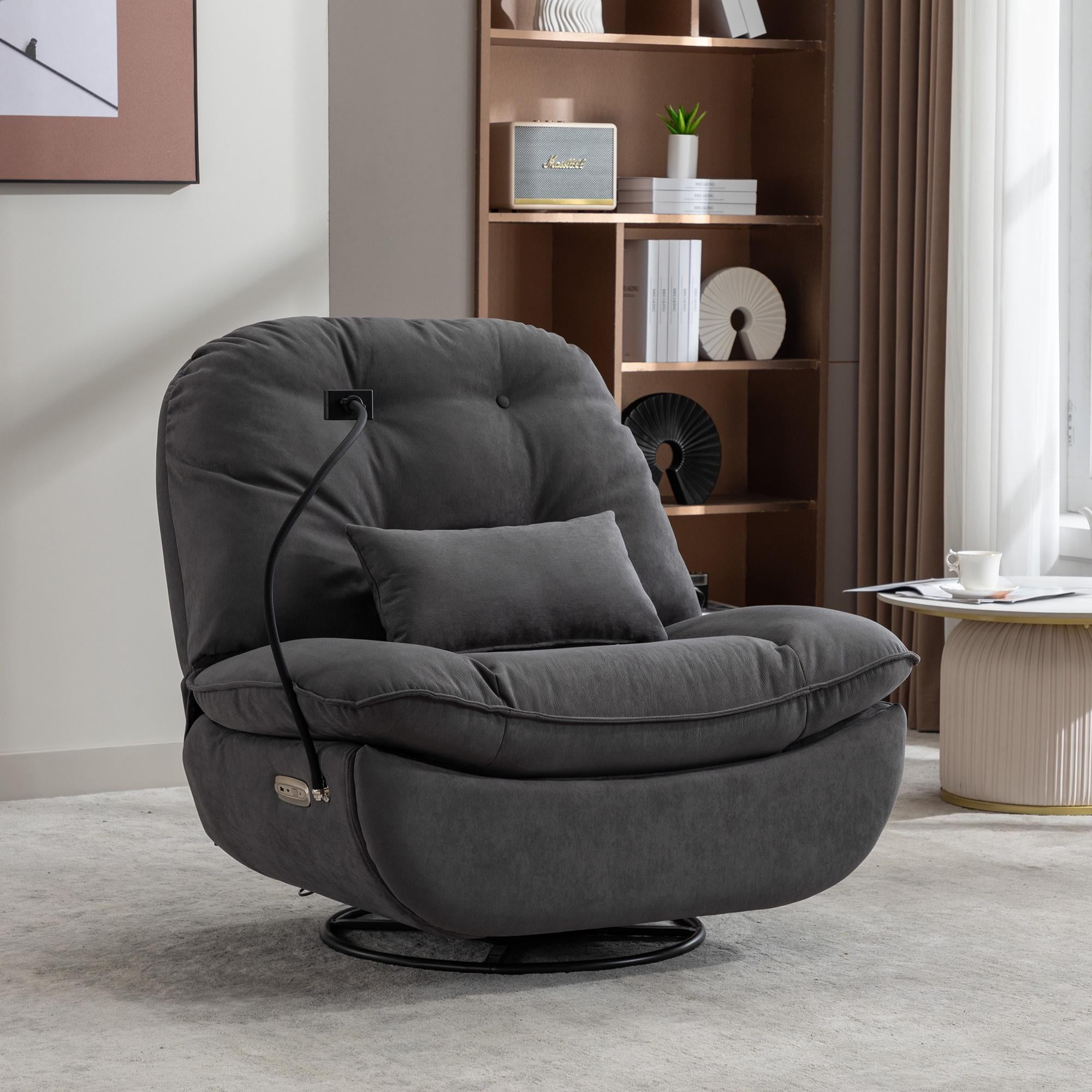 Electric Recliner Chair with USB and Phone Holder, Bluetooth Music ...