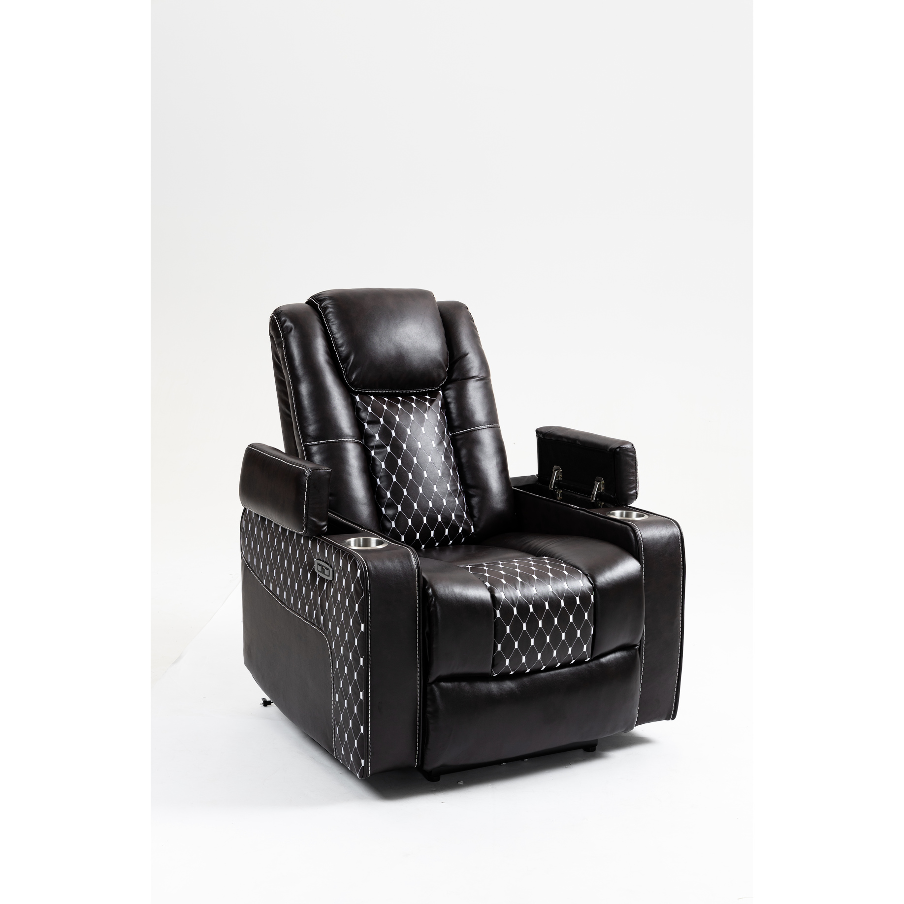 Electric Recliner Chair With Massage - Hardwood & Plywood Frame, Pu ...