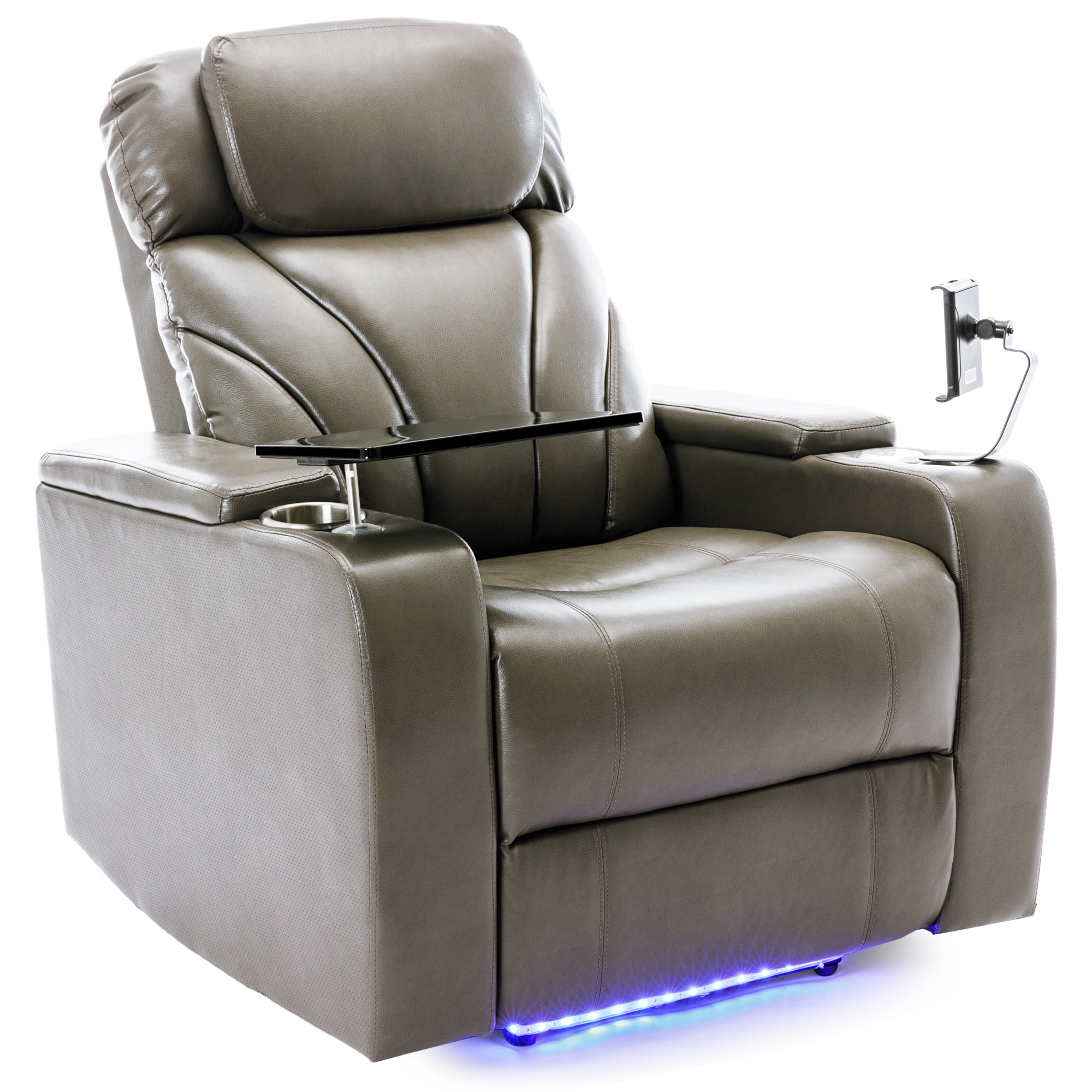 Electric Recliner Chair With USB Charging Port, PU Leather Power Motion ...