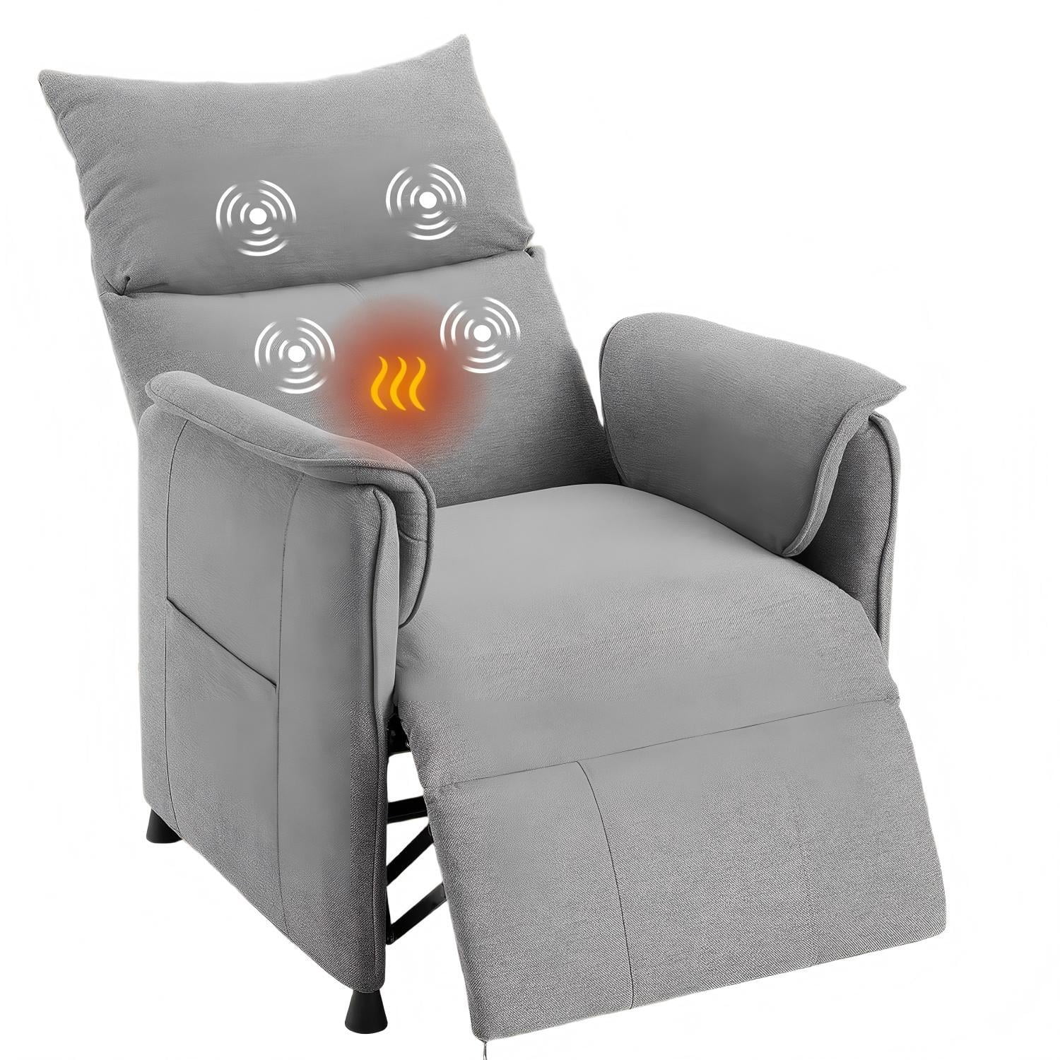 Electric Recliner Chair with Massage and Heat - 8 Modes, Remote Control ...