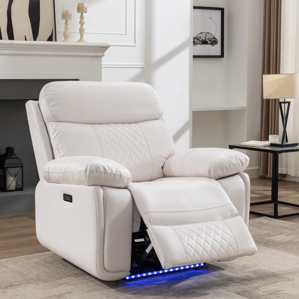 Electric Recliner with Integrated LED Lighting & One-Touch Adjustments ...