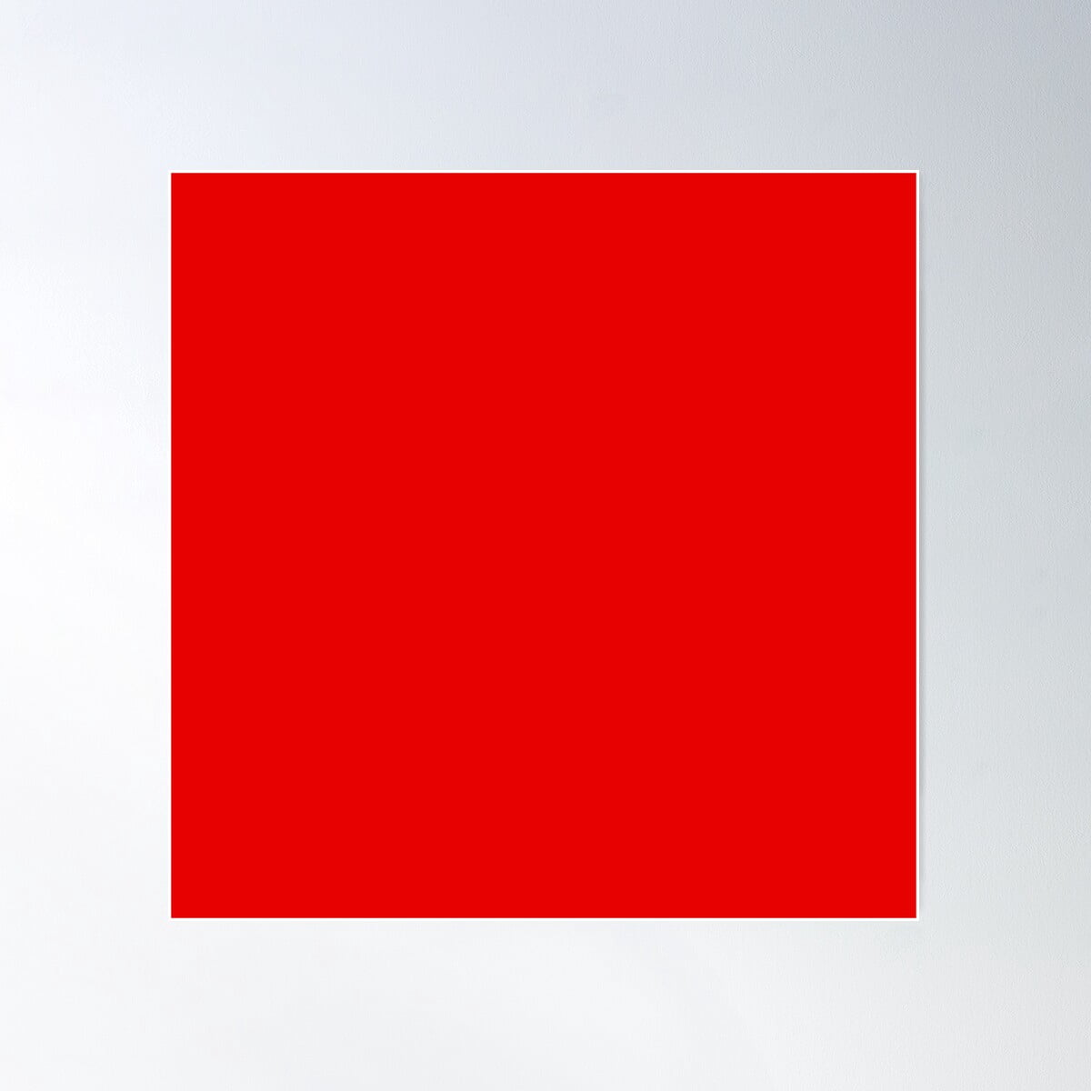 Electric Red #E60000, Rgb Color Poster Wall Art, Modern Wall Decor For ...