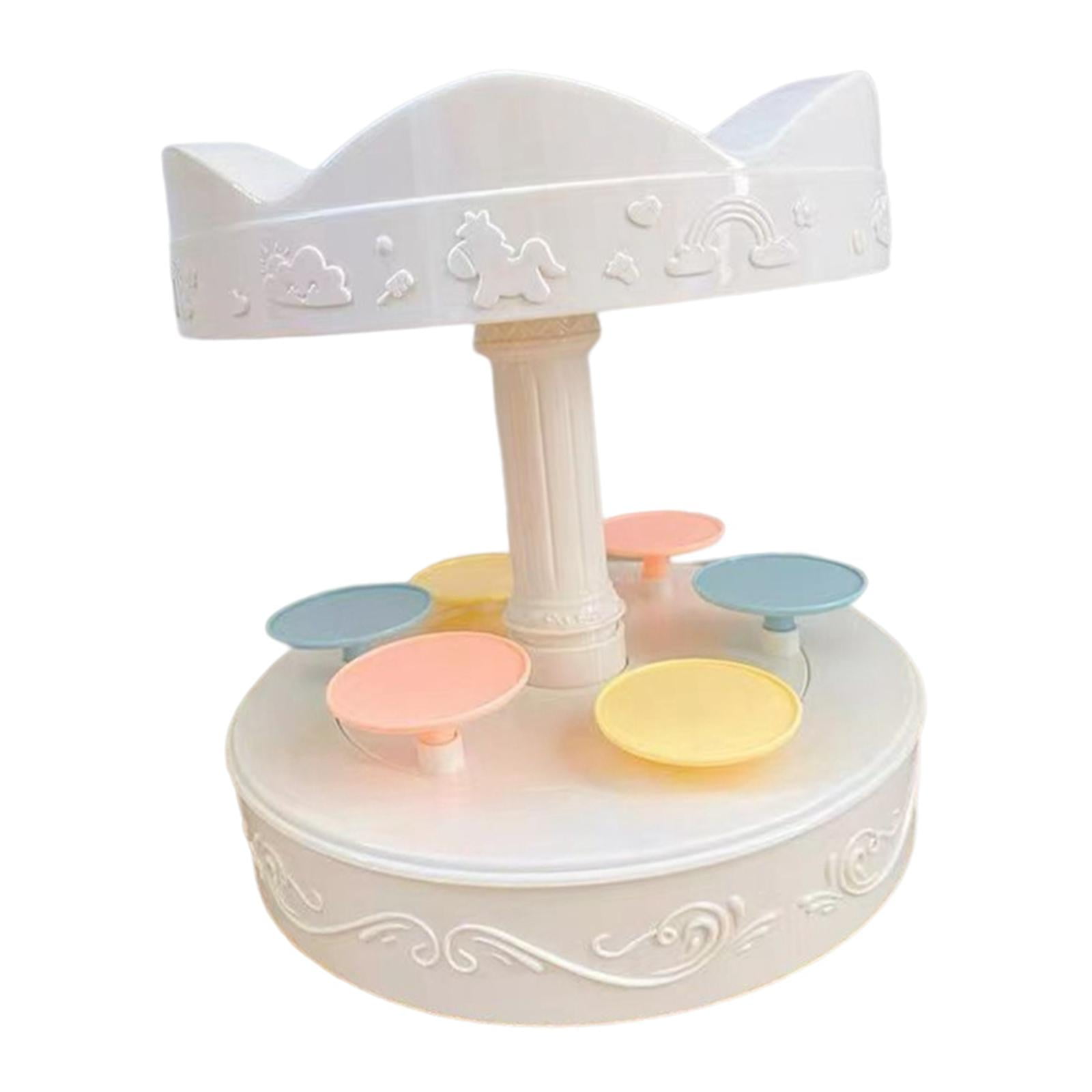 Electric Revolving Carousel Cupcake Holder Pastries Dessert Display Holder Turntable Cupcake ...