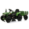 Electric Ride on Tractor, Ride on Toy with Trailer for Kids, 12V ...