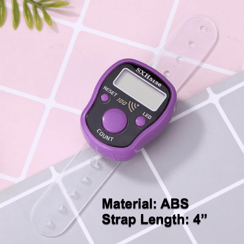 Electric Ring Counter Multi-use Muslim Magic Stitch Marker Row Finger ...