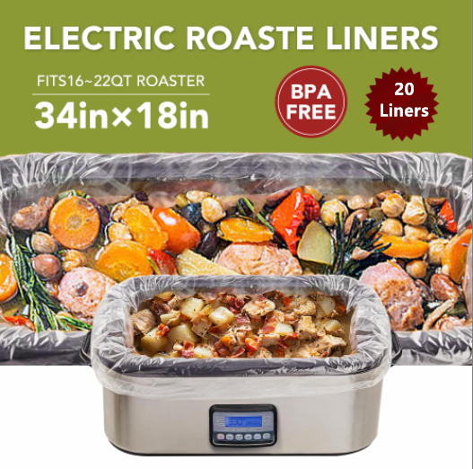 Electric Roaster Liners, 20 Count Disposable Roaster Liners, Fits 16 ...