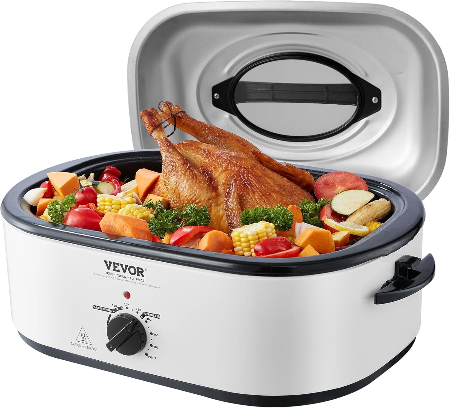 Electric Roaster Oven, 26 QT Turkey Roaster Oven with Self-Basting Lid ...