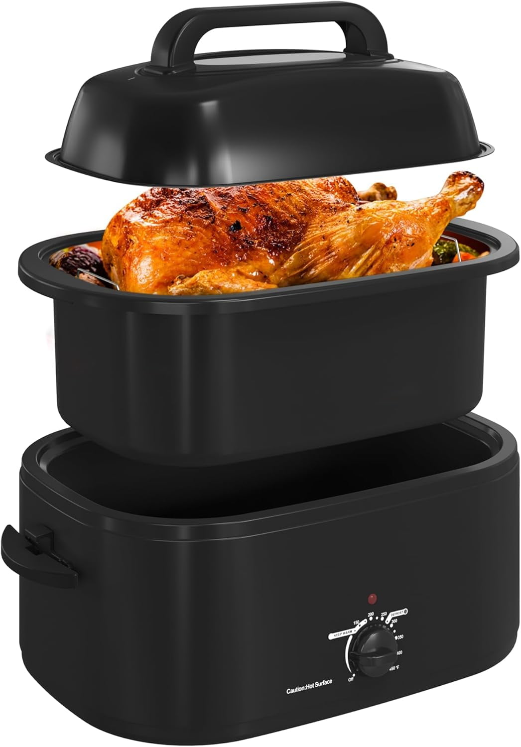 Electric Roaster Oven with Self-Basting Lid, 24qt Capacity Featuring ...