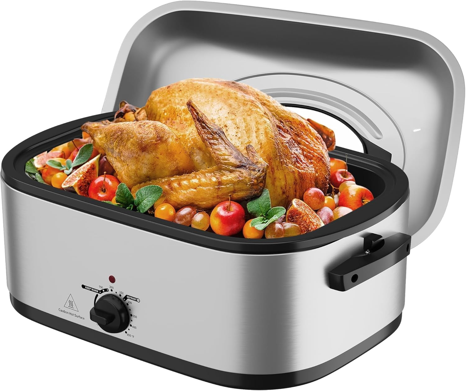 Electric Roaster Oven with Visible Self-Basting Lid, 24 Quart Turkey ...