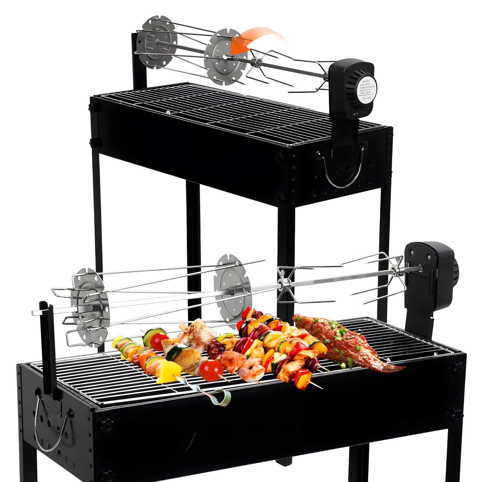 Electric Roaster with Adjustable Height And Windbreak, High Temperature ...