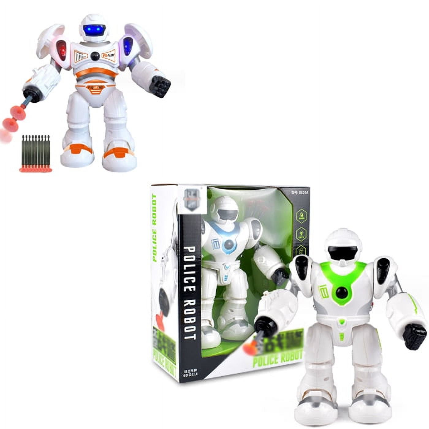 Electric Robot Lights Music Walking Launching Suction Cup Robot Model ...