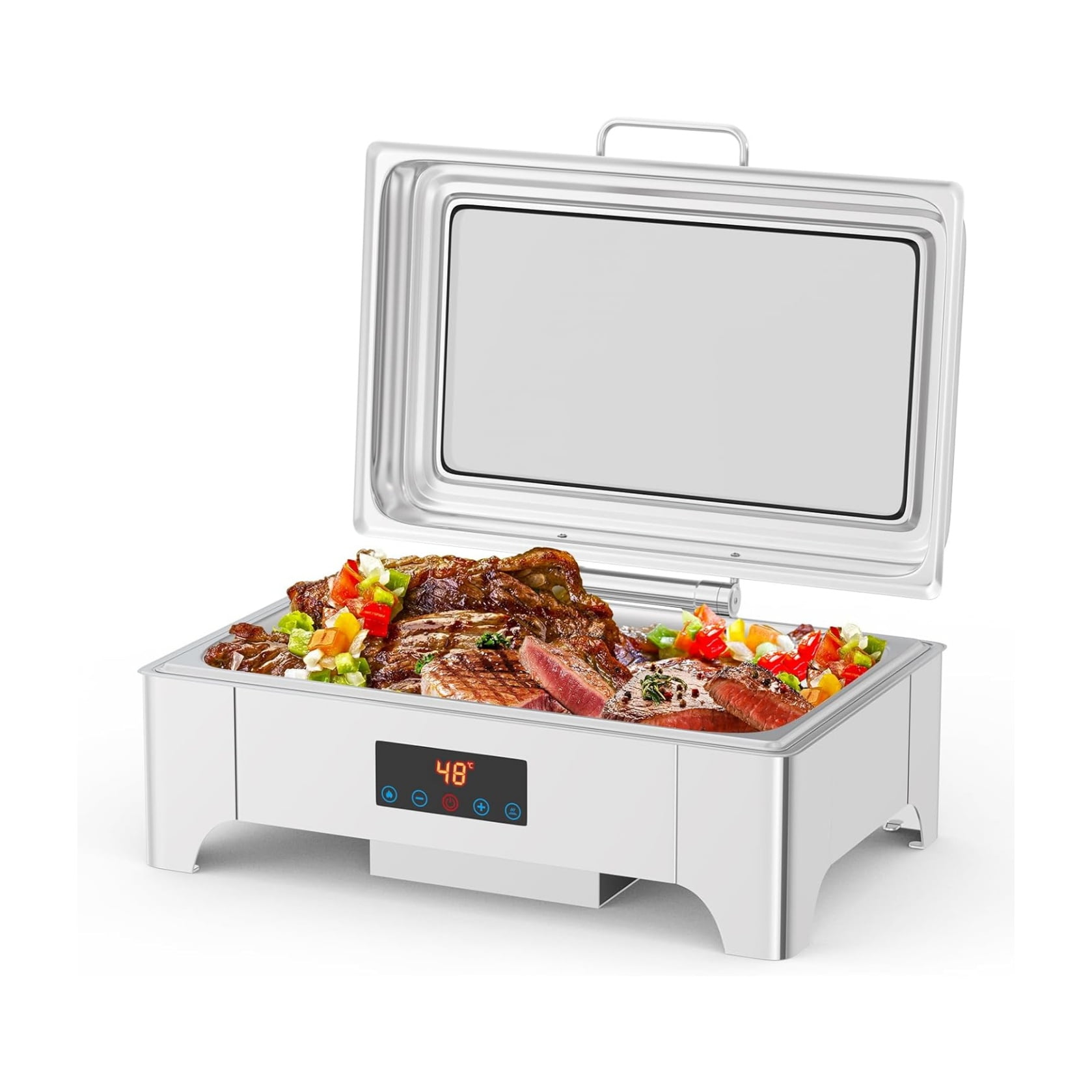 Electric Roll Top Chafing Dish Buffet Set With Touch Screen, Catering ...
