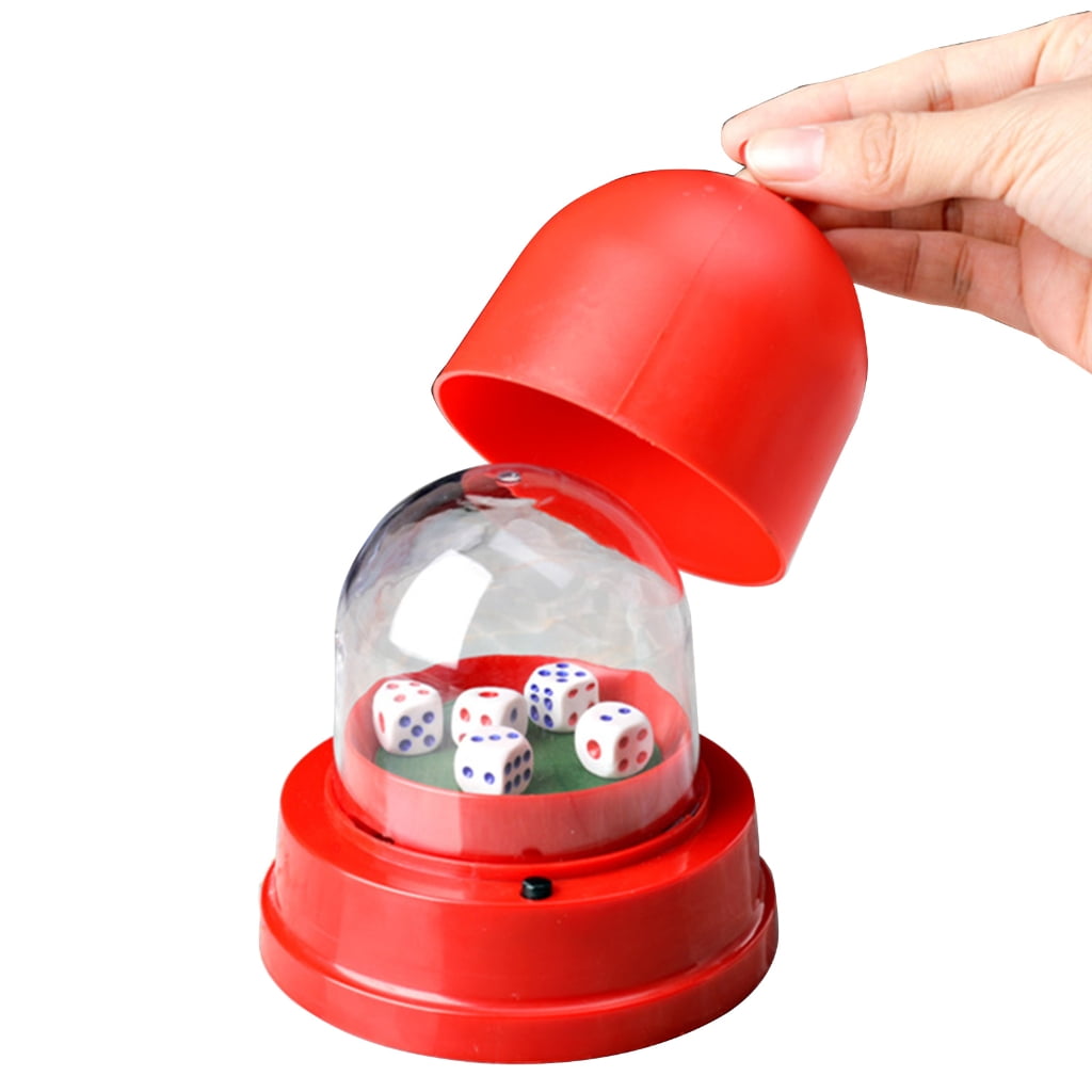 Electric Rollers Set Electric Dices Cup with 5 Dices Automatic Dices ...