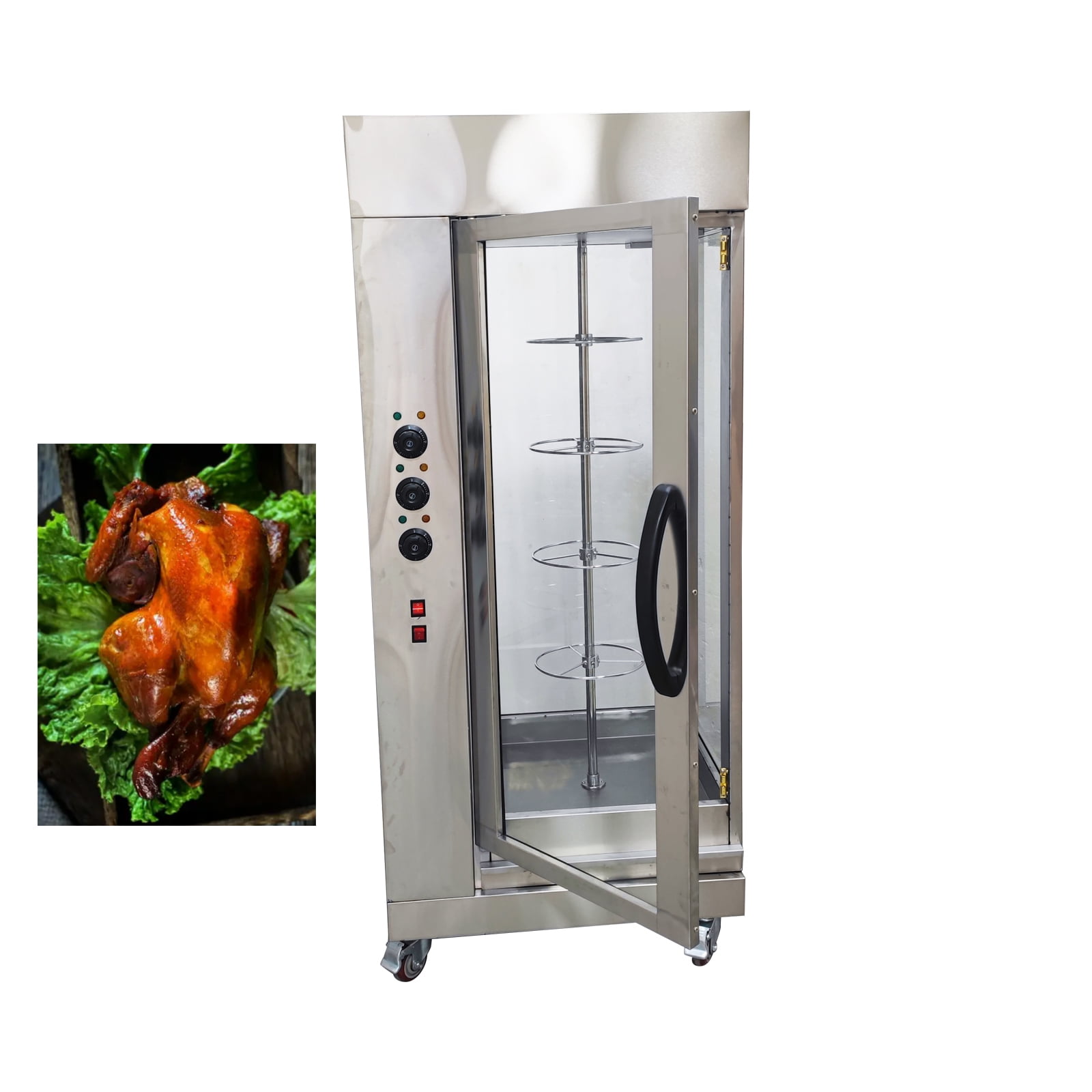 Electric Rotary Chicken Grill Rotisserie Machine Stainless Steel 220V ...