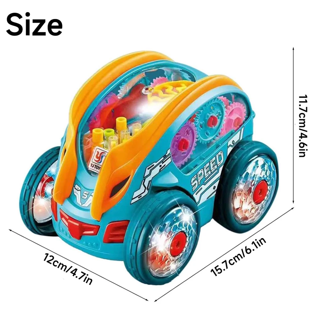 Electric Rotating Car 3D Luminous Music Car Automatic Special Music ...