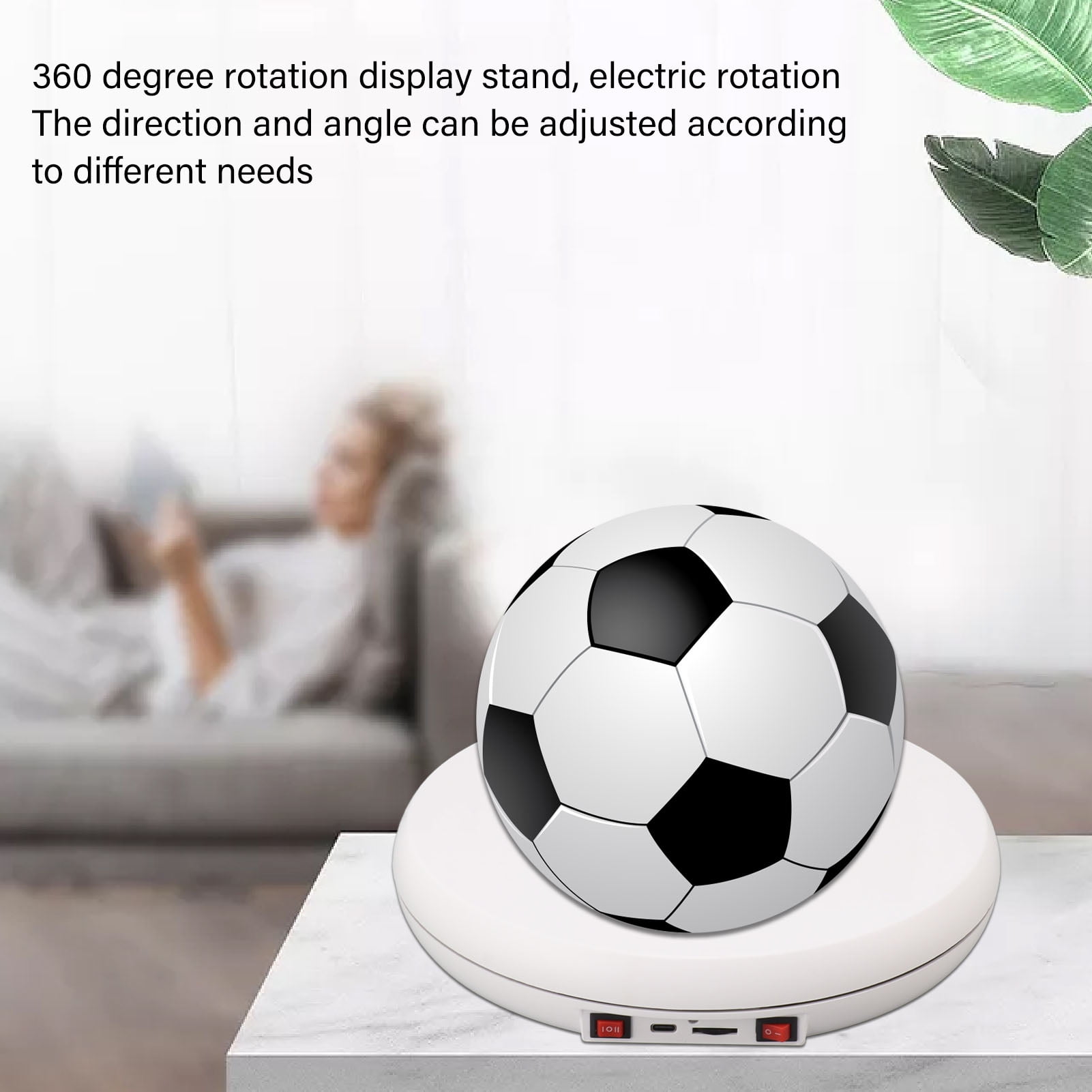 Electric Rotating Display Table LED Light 25cm Noiseless 20kg Load ...