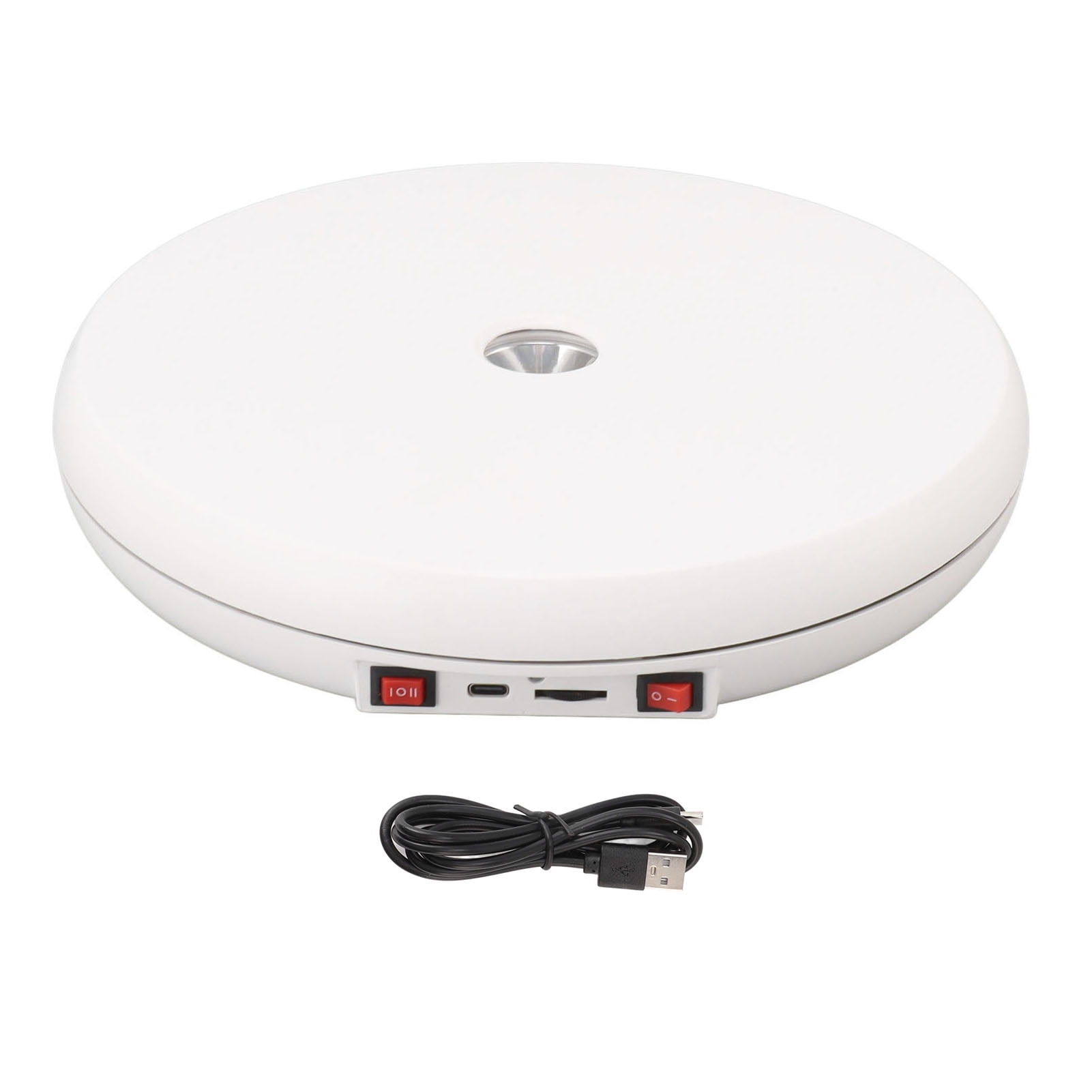 Electric Rotating Turntable for Photography, LED Light 25cm Noiseless ...