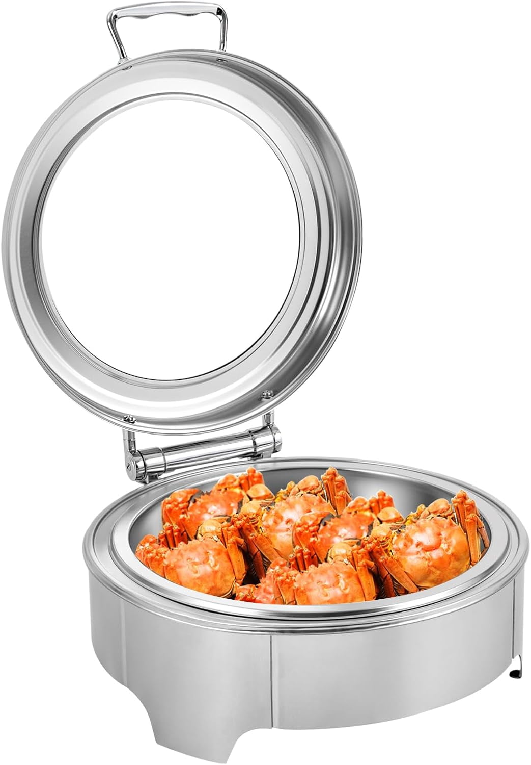 Electric Round Chafing Dish Buffet Set, 6.34QT Electric Chafing Dish ...