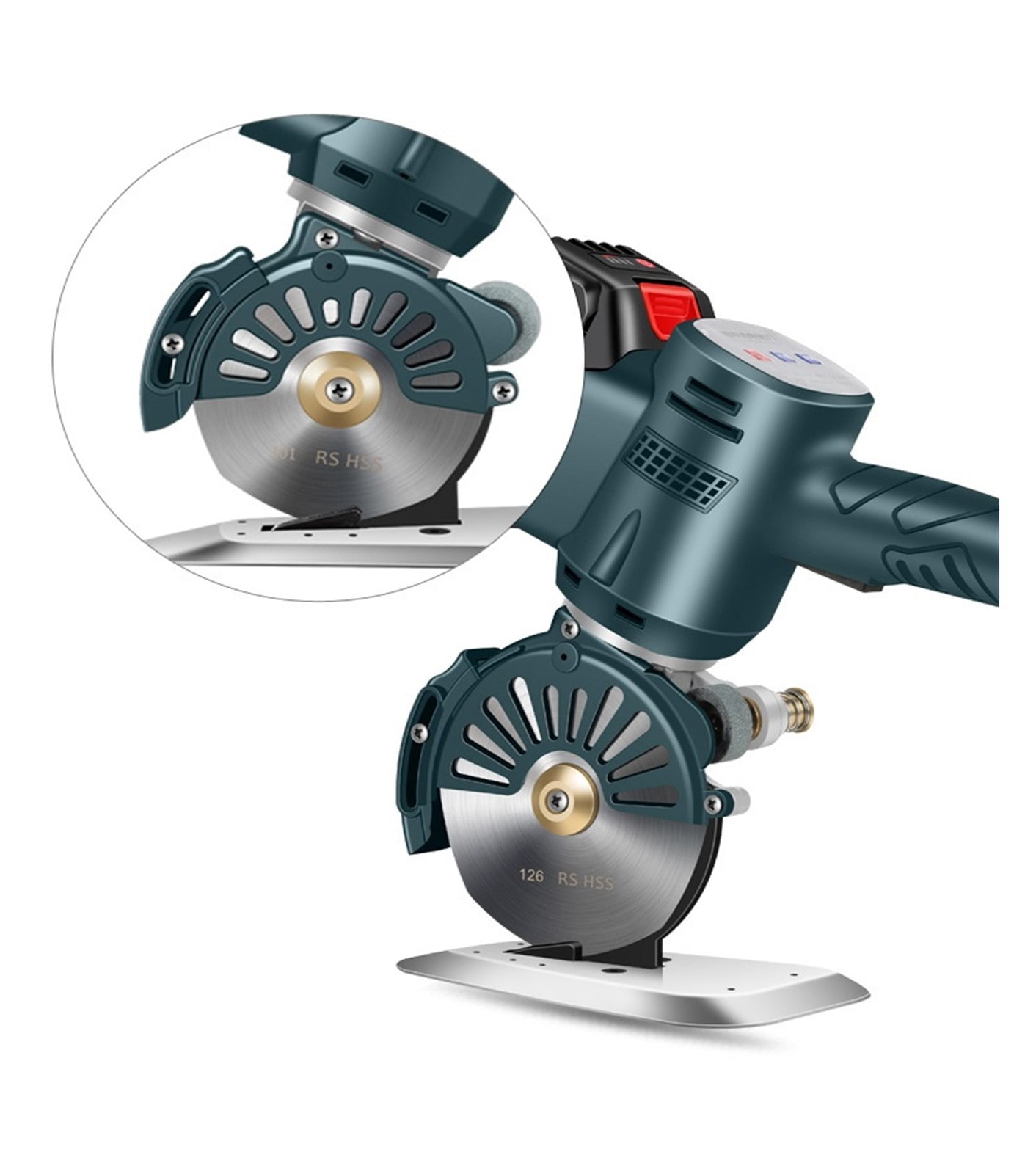 Electric Round Scissors Cutter Cloth Cutter Fabric Machine 21V Cordless ...