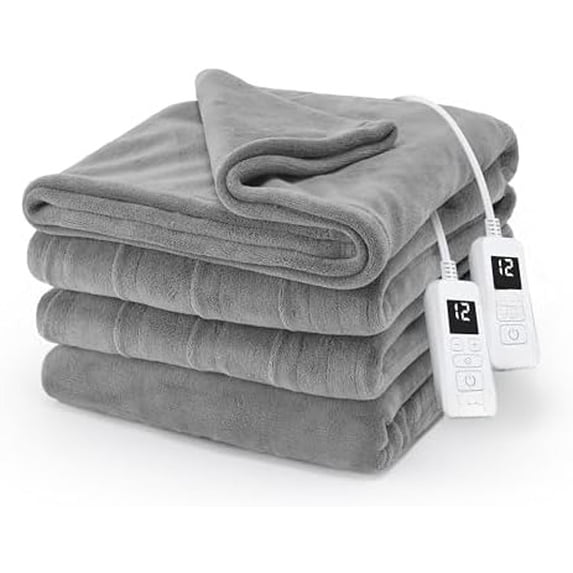 Electric Royal Luxe Microplush Heated Blanket, 12 Heat Settings, 12 ...