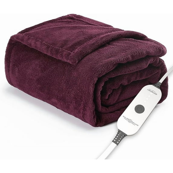 Electric Royal Luxe Microplush Heated Blanket, 12 Heat Settings, 12 ...