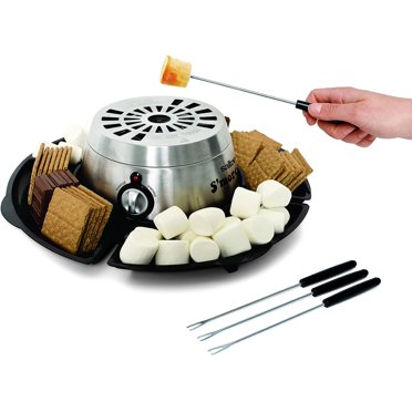 SHARPER IMAGE Electric Tabletop S'mores Maker Machine for Indoors, 6 ...