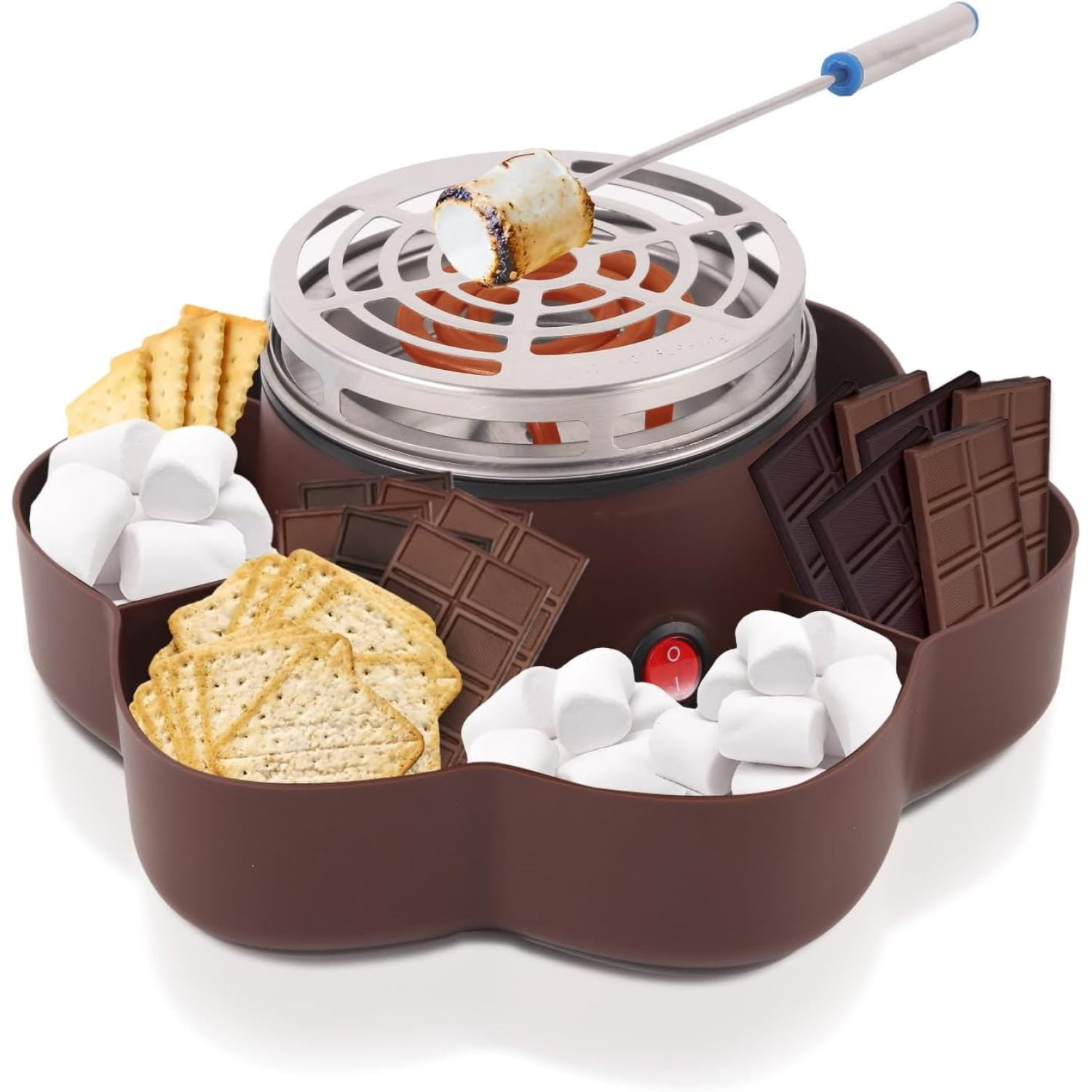 Electric S'mores Maker Tabletop Indoor, Flameless Marshmallow Roaster ...