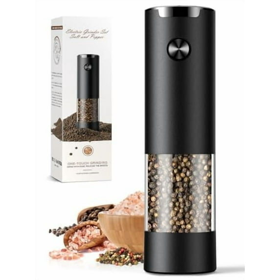 Electric Salt and Pepper Grinder Set Automatic Battery Pepper Mill ...