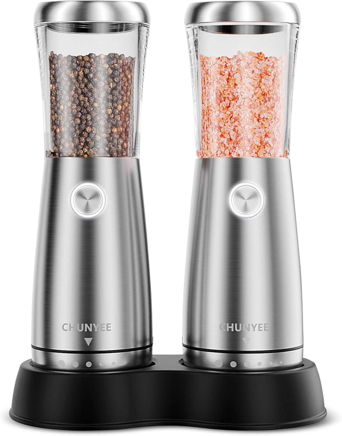 Electric Salt and Pepper Grinder Set - Automatic Stainless Steel ...