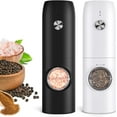 Electric Salt and Pepper Grinder Set-Rechargeable Automatic Pepper Mill ...