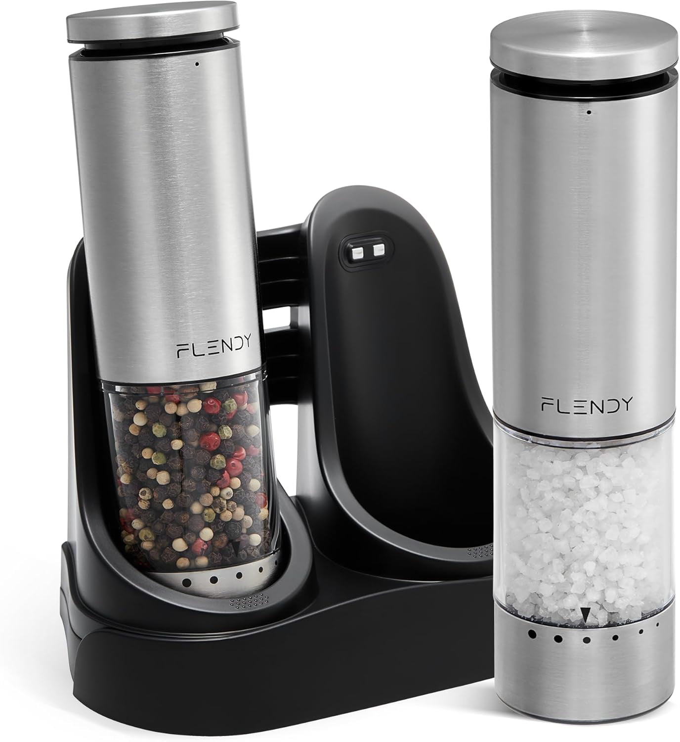 Electric Salt and Pepper Grinder Set Rechargeable, Automatic Salt and ...