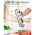 Electric Salt and Pepper Grinder Set - 2-Speed, 6-Level Coarseness, USB ...