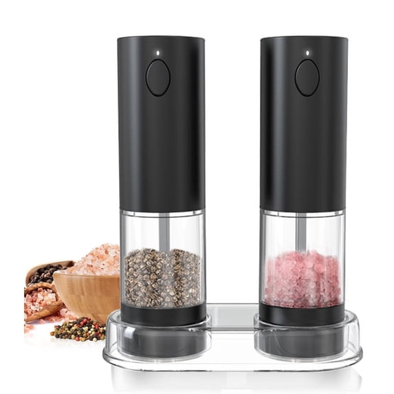 Electric Salt and Pepper Grinder Set Automatic Battery Pepper Mill ...