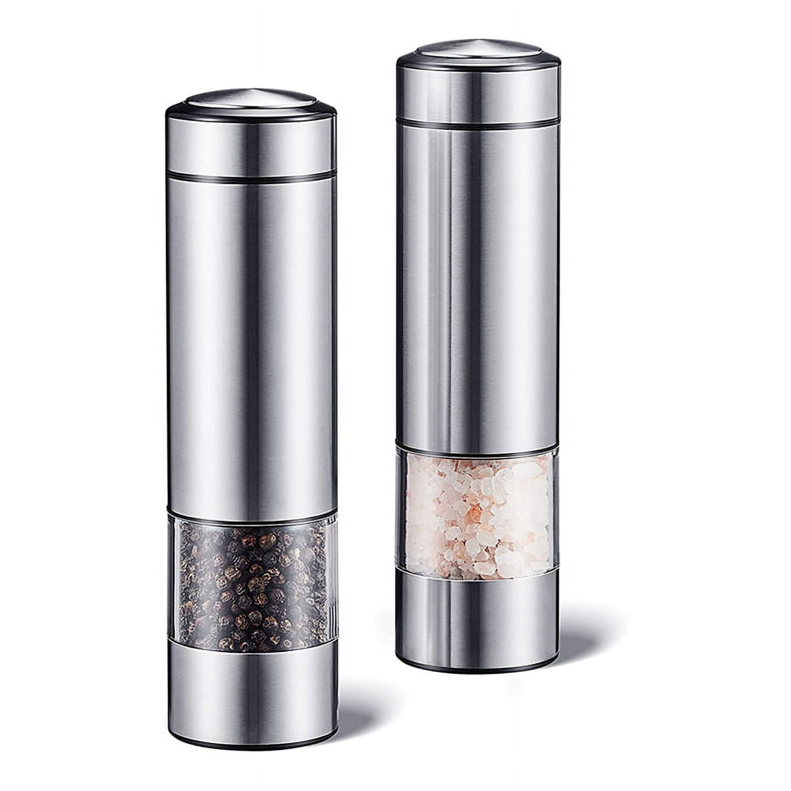 Electric Salt and Pepper Grinder Set, Automatic Salt and Pepper Grinder ...