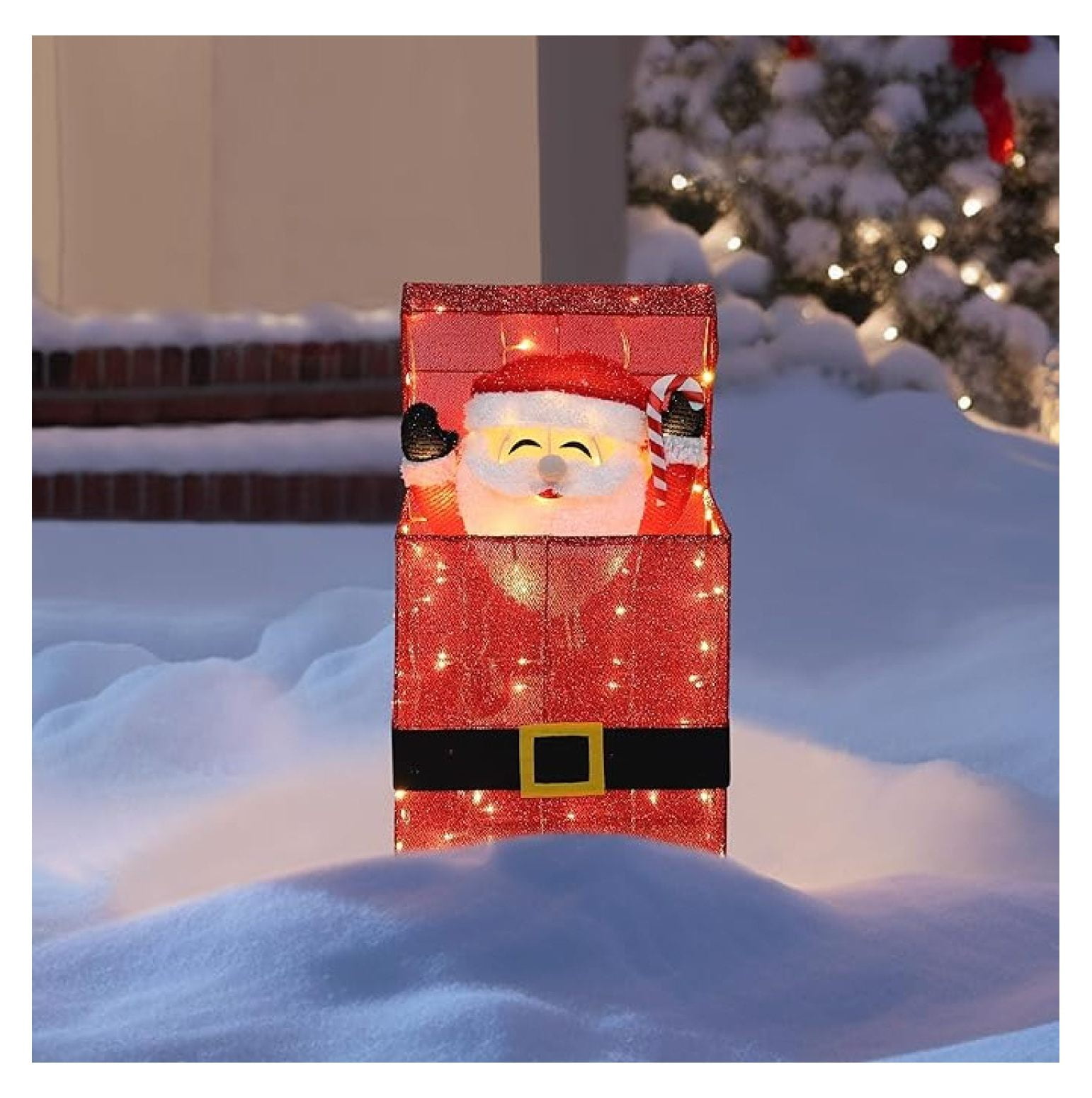 Electric Santa Claus Christmas Decoration, 27" Xmas Yard Decor with 100 ...