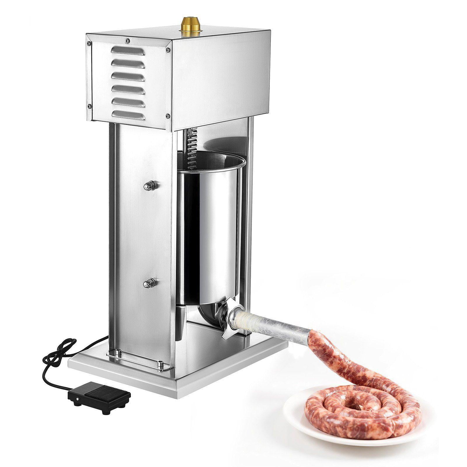 Electric Sausage Stuffer, 25 LBS / 12 L Vertical Meat Stuffer, Stepless ...