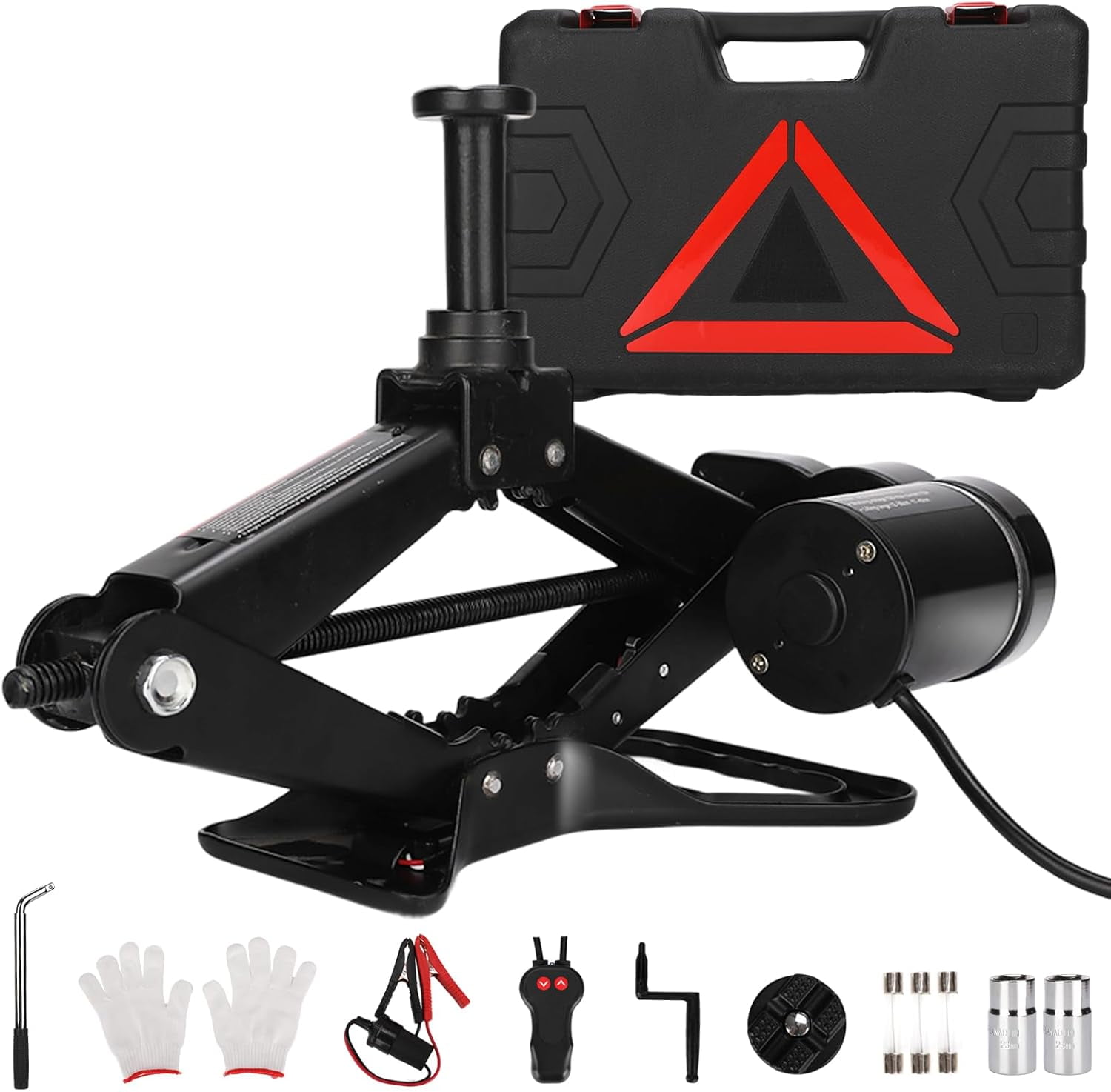 Electric Scissor Car Jack Kit 3 Ton 12V Portable Auto Car Lift with 17. ...