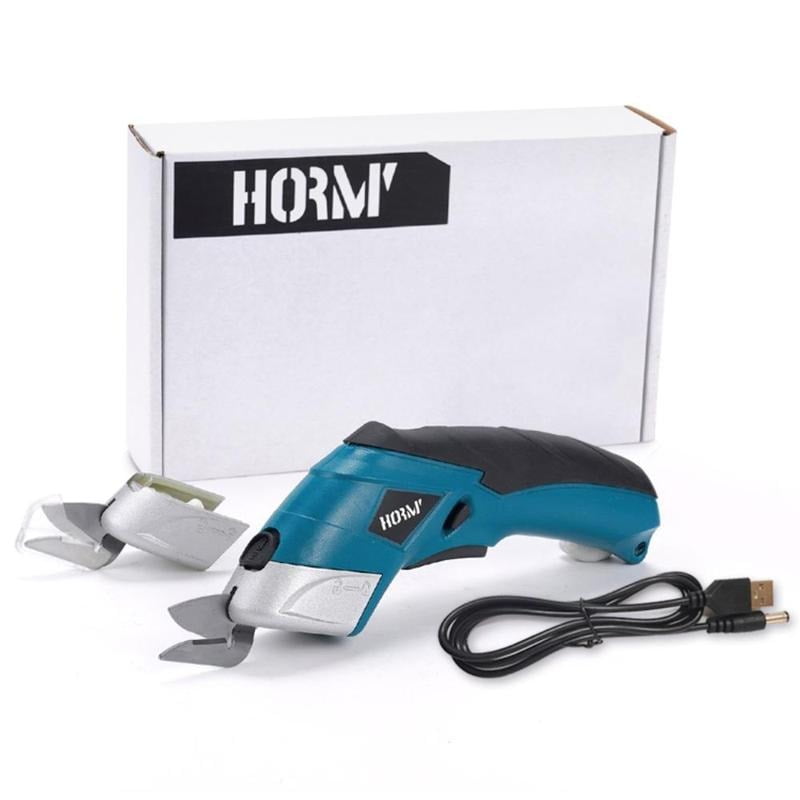 Electric Scissors, USB Rechargeable 3.6V Cordless Scissors with 2 Blade ...