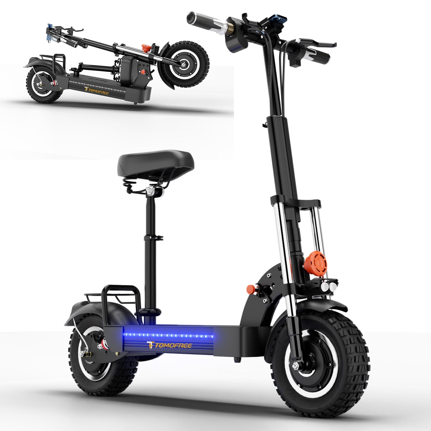TOMOFREE 48V 2400W Electric Scooter, 40mph & 40mi Range, Foldable for ...