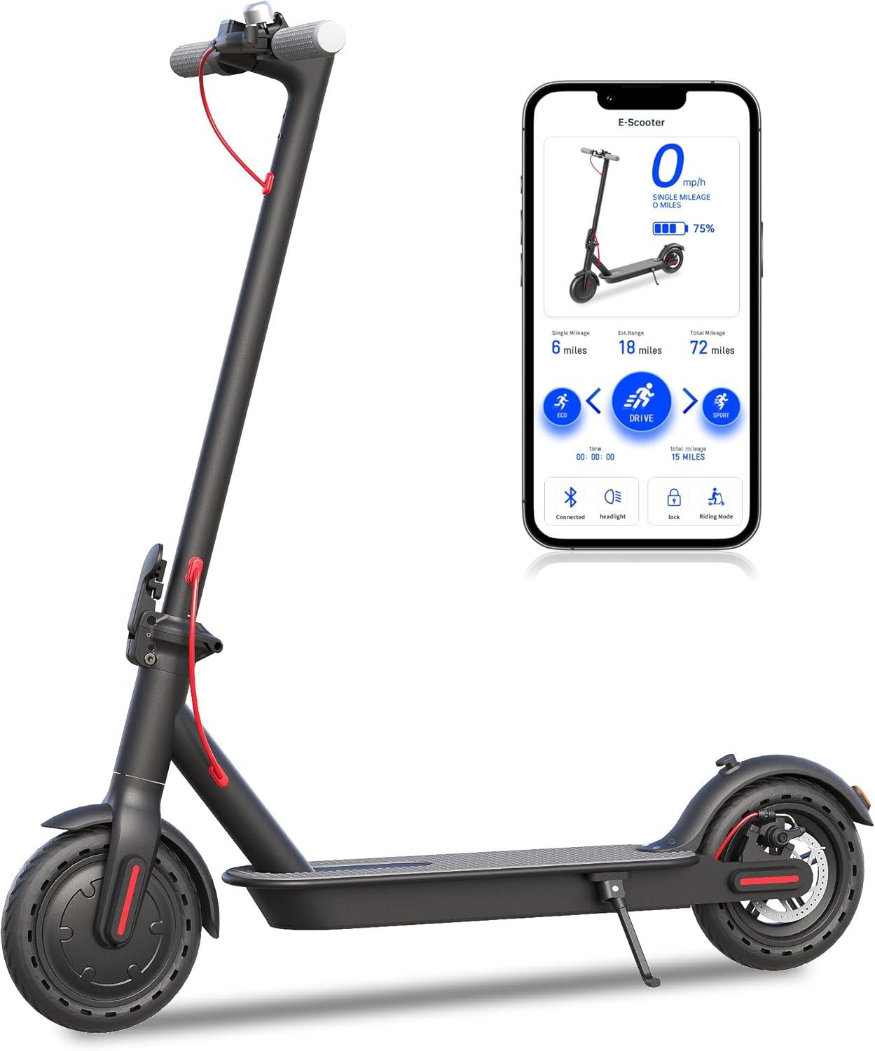 Electric Scooter for Adults, 350W/Max 500W Motor, Top Speed 19Mph, 8.5 ...