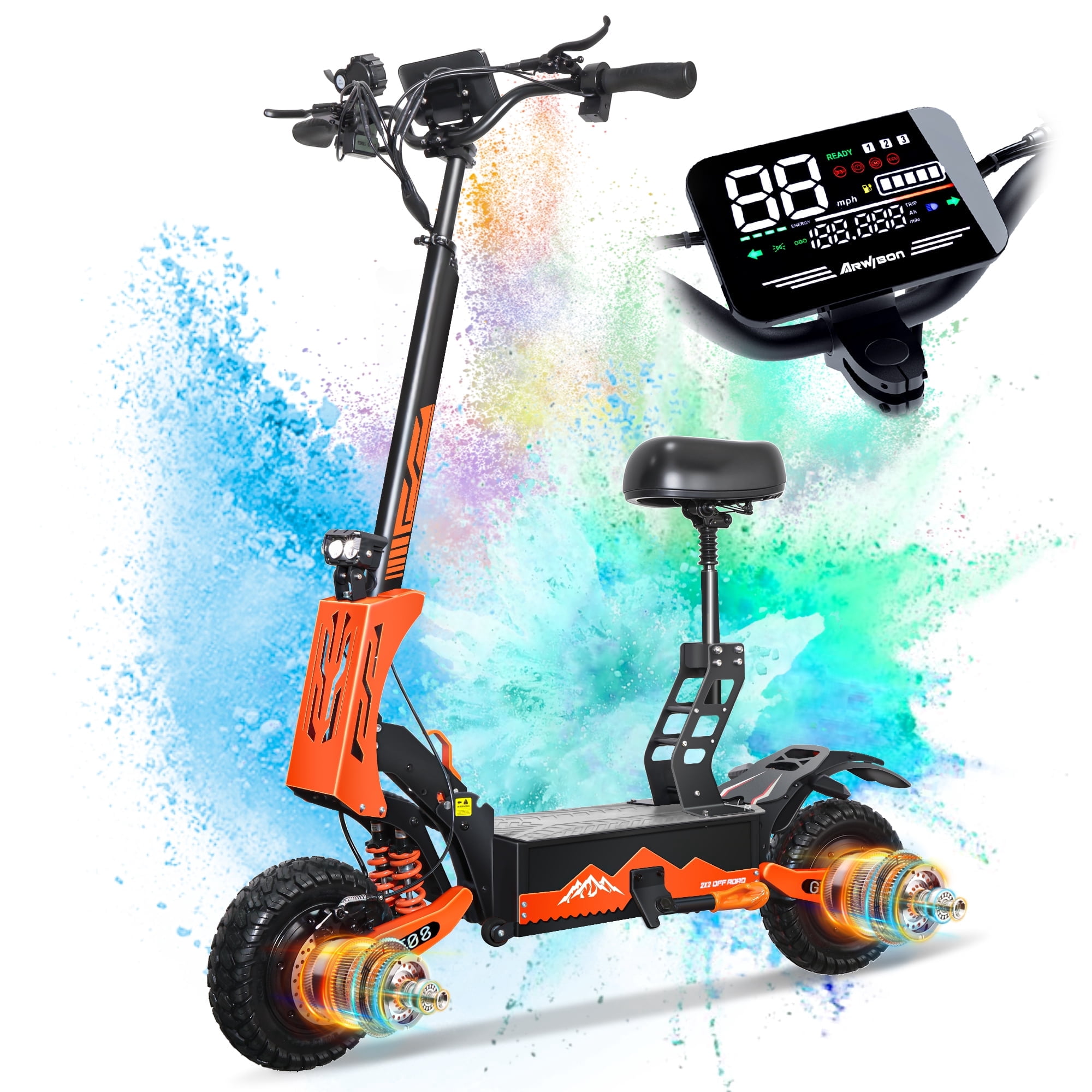 Electric Scooter Adults,5600W Dual Motor Commuter Scooter Up to 46MPH ...
